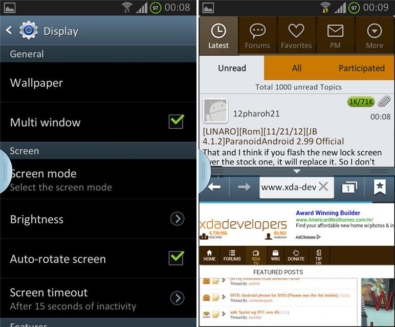 Samsung Galaxy S2 Mod ile Multi-Window Kullanabilecek · Mürekkep.Org